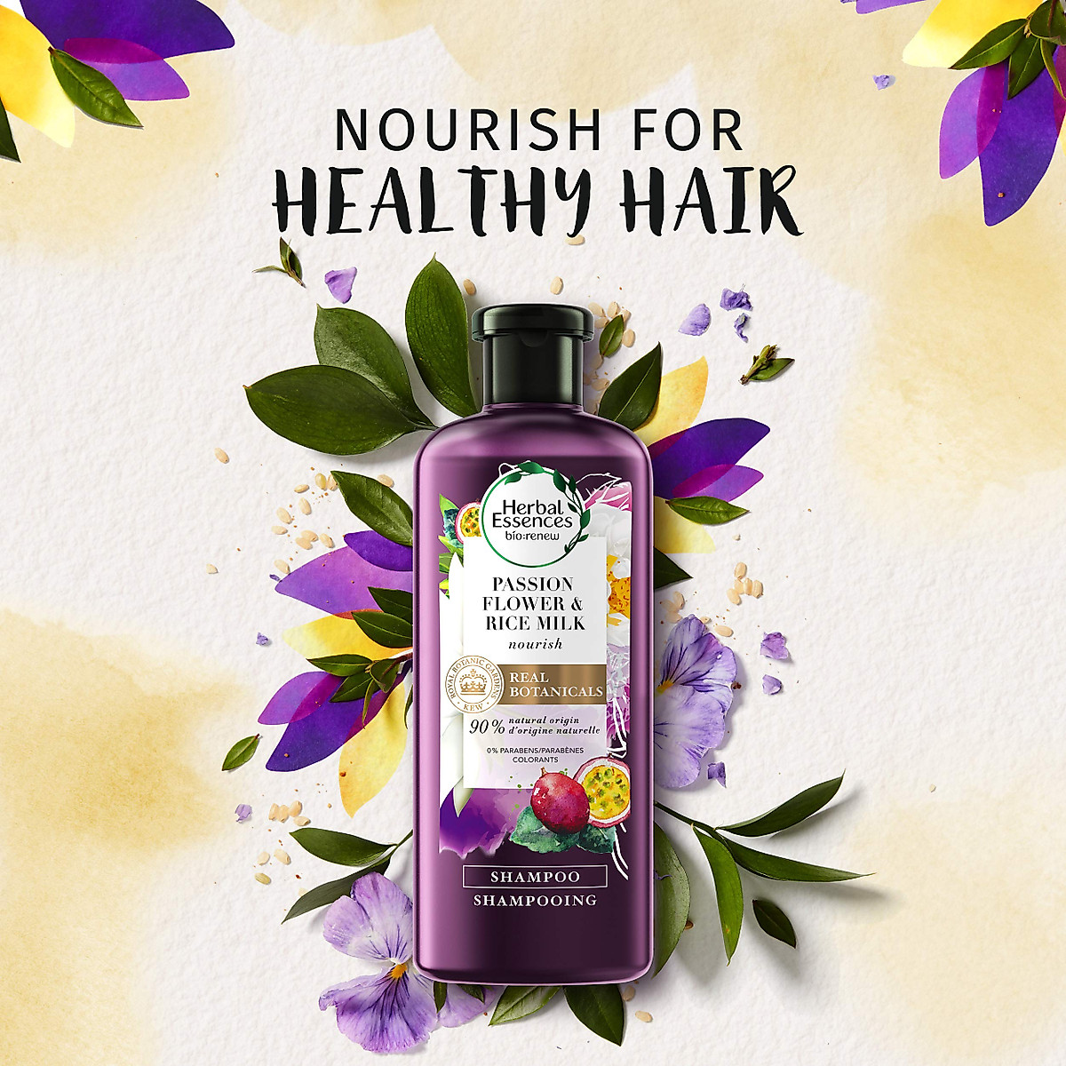 Herbal Essences bio:renew Passion Flower & Rice Milk Nourishing Shampoo, 13.5 fl oz