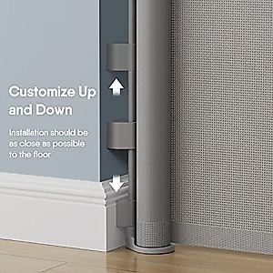 Punch-Free Retractable Baby Gates, BabyBond 33 * 71 inches Extra Wide Baby Gate for Stairs Suitable for Kids or Pets Indoor and Outdoor Dog Gates for Doorways, Stairs, Hallways, Grey