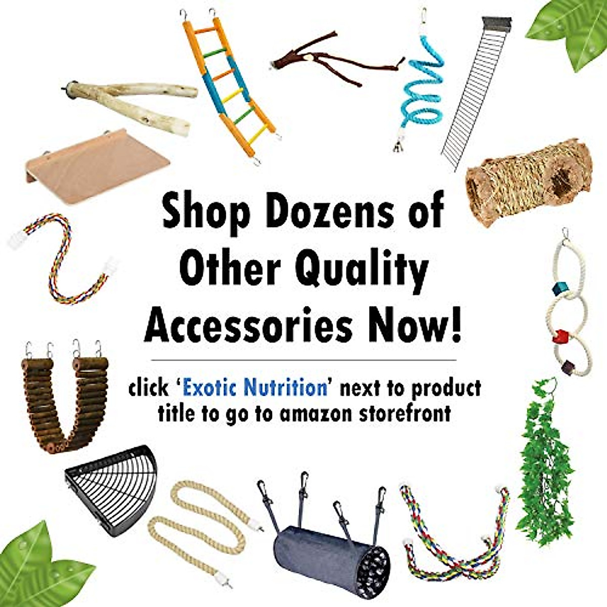 34 Inch Flex Rope (Large) - Bendable Fun Climbing Perch Cage Accessory Toy - Sugar Gliders, Squirrels, Degus, Marmosets, Monkeys, Parrots, Birds, Rats & Other Small Animals