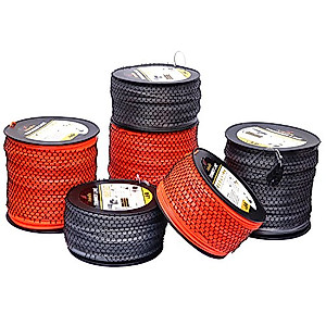 A ANLEOLIFE 5-Pound Commercial Square .095-Inch-by-1280-ft String Trimmer Line in Spool,with Bonus Line Cutter, Orange