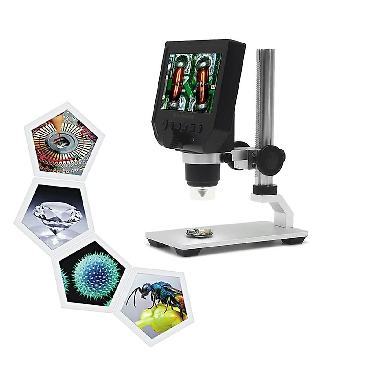 Microscope Accessories Kit for Adult Digital Microscope Lifting Bracket USB Microscope Camera Microscope Aluminum Alloy Bracket Accessory