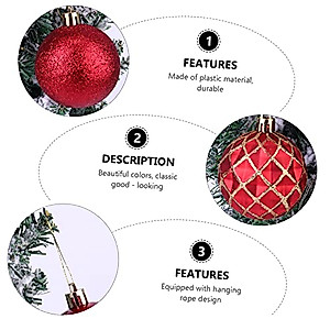 SEWACC 2 Sets 12 Pcs Christmas Balls Christmas Decor Christmas Baubles Christmas Tree Sequin Balls Fillable Balls Christmas Seasonal Hanging Ball Decorations Boxed Plastic Props