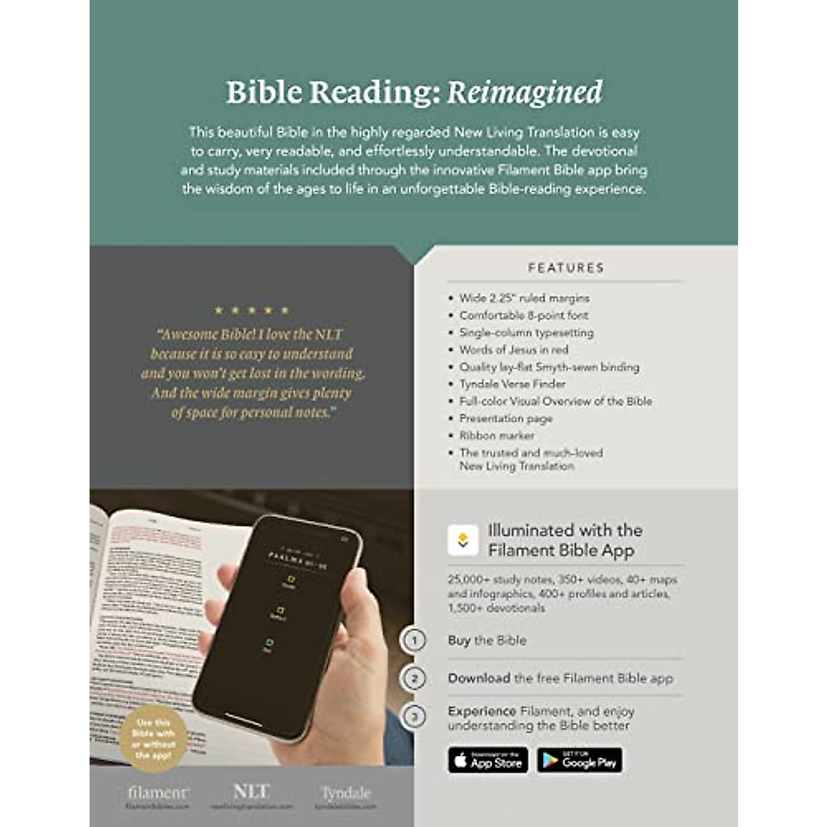 NLT Wide Margin Bible, Filament Enabled (LeatherLike, Autumn Leaves, Red Letter): DaySpring Signature Collection