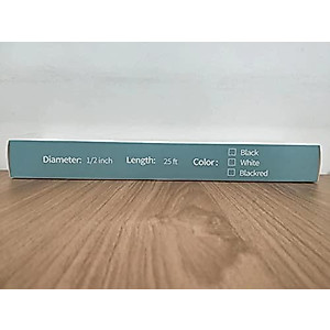 Alex Tech 25ft - 1/2 inch Cord Protector Wire Loom Tubing Cable Sleeve Split Sleeving for USB Audio Video Power Cord – Protect Cat from Chewing - Black