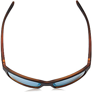 Revo Sunglasses Crawler: Polarized Lens with Performance Rectangle Wrap Frame, Matte Black Tortoise Frame with Blue Water Lens