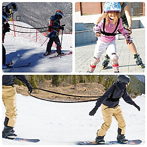 BOXOB Ski and Snowboard Training Harness for Kids, Ski Harness with Removable Leash and Bag, Speed Control Teaching Ski Accessories for Kid Boy Girl Beginners