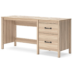Signature Design by Ashley Battelle Home Office Desk, 60" W x 20" D x 29" H, Light Brown