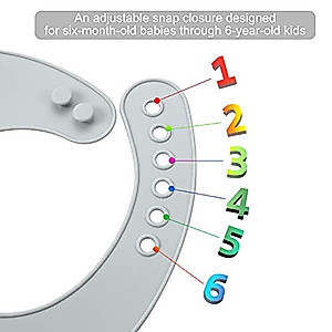 PandaEar Cute Super Thin Light Weight Unisex Silicone Baby Bibs Waterproof (Blue/Purple/Grey)