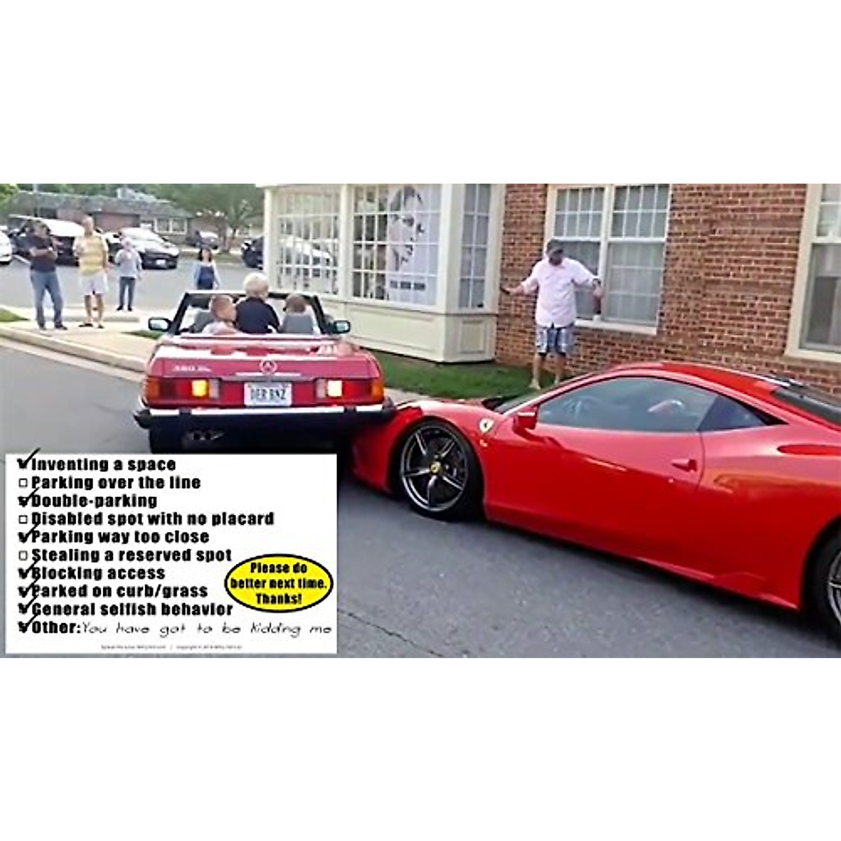 YOU PARKED LIKE A MORON 25 Note Pack by Witty Yeti. It’s Time to Punish Parking Lot Idiots. Tick The Boxes on The Back to List Their Sins & Get Justice! Hilarious Prank, Gag Gift, Stocking Stuffer.