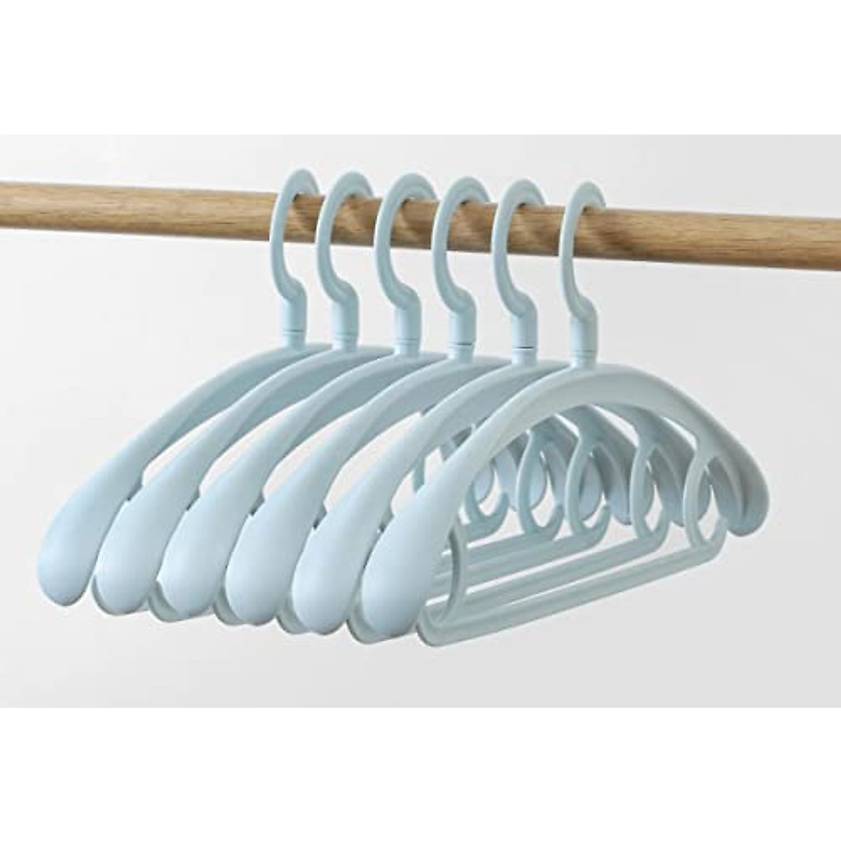 NA Plastic Clothes Hanger Household Traceless Clothes Hanging Clothes Rack Non Slip Clothes Support Adult Clothes Rack Storage Clothes Rack Blue