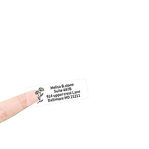 160 Pcs NIIMBOT D11 Label Maker Tape Clear Address Labels Name File Folder Waterproof Sticker Labels for Daycare, School, Travel, Baby Bottles, Clothes, Lunch Boxes and Cups, School Supplies