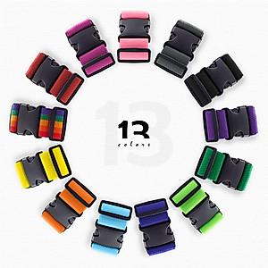 Youteer 2pcs 74″×2″Luggage Straps for Suitcases,Adjustable Suitcase Straps and Heavy Duty Strap Buckle Packing Straps Travel Accessories,Gray