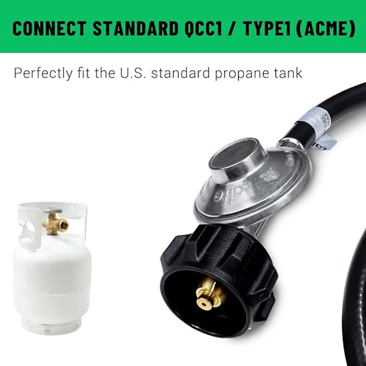 12 Ft Quick Connect Propane Hose for Rv to Grill,Portable Fire Pit, Barbecue Grill, Camping Cook Stove to Quick Connection Interface, with 1/4" Quick Key Connect Plug X 3/8" Female Flare