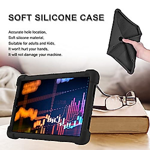 TCL Tab 8 LE Case for Kids 8.0 Inch 9137W 2023,ATOOZ Soft Silicone Case for TCL Tab 8 WiFi 9132X Tablet,TCL Tab 8 Tablet Case 9038S with Adjustable PC Stand (Black)