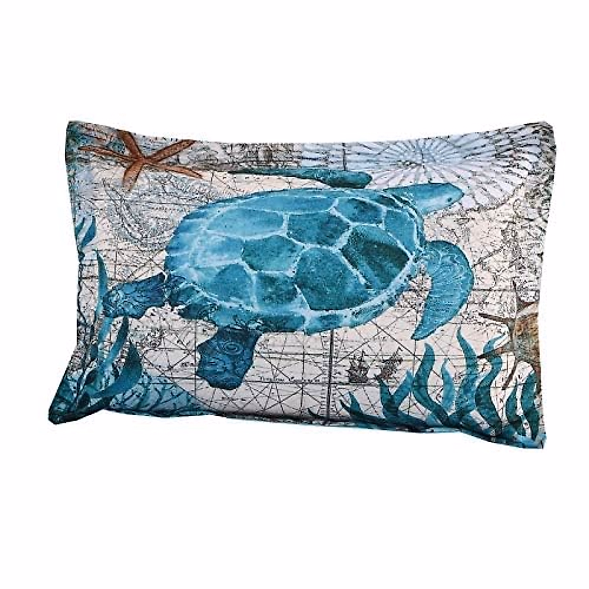 SDIII 3PCS Sea Turtle Queen Sheet Set, 100% Microfiber, 1 Fitted Sheet + 2 Pillowcase, Hawaiian Bedding Sheet Queen, Cute Sheets Queen for Girls Boys Women and Men