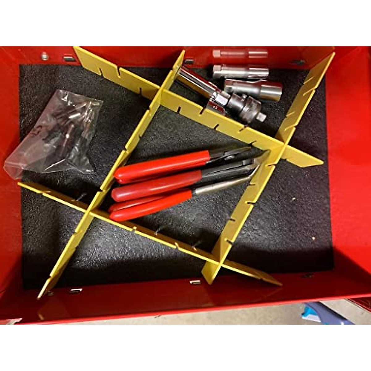 Kanroot【24 pcs】 Houseware Closet Underwear Organizer Drawer Divider,lexible,tool storage trays,drawer,divider Dresser,Desk&Box in Bathroom,Bedroom,Kitchen&officeCut&Higher Will/Lisle/snap on/daiso