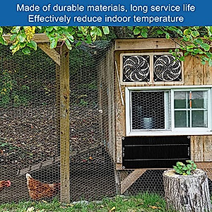 Solar Panel Fan Kit, 100W 12V Solar Powered Dual Fans Outdoor Waterproof, Solar Exhaust Fan for Chicken Coop, Greenhouse, Dog House, Shed, Pet Houses, Window Exhaust, DIY Cooling Ventilation(1 Panel)