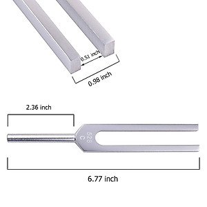 QIYUN Tuning Fork, 528 Hz Tuning Fork with Silicone Hammer and Cleaning Cloth Solfeggio Tuning Fork for DNA Repair Healing and Perfect Healing Musical Instrument