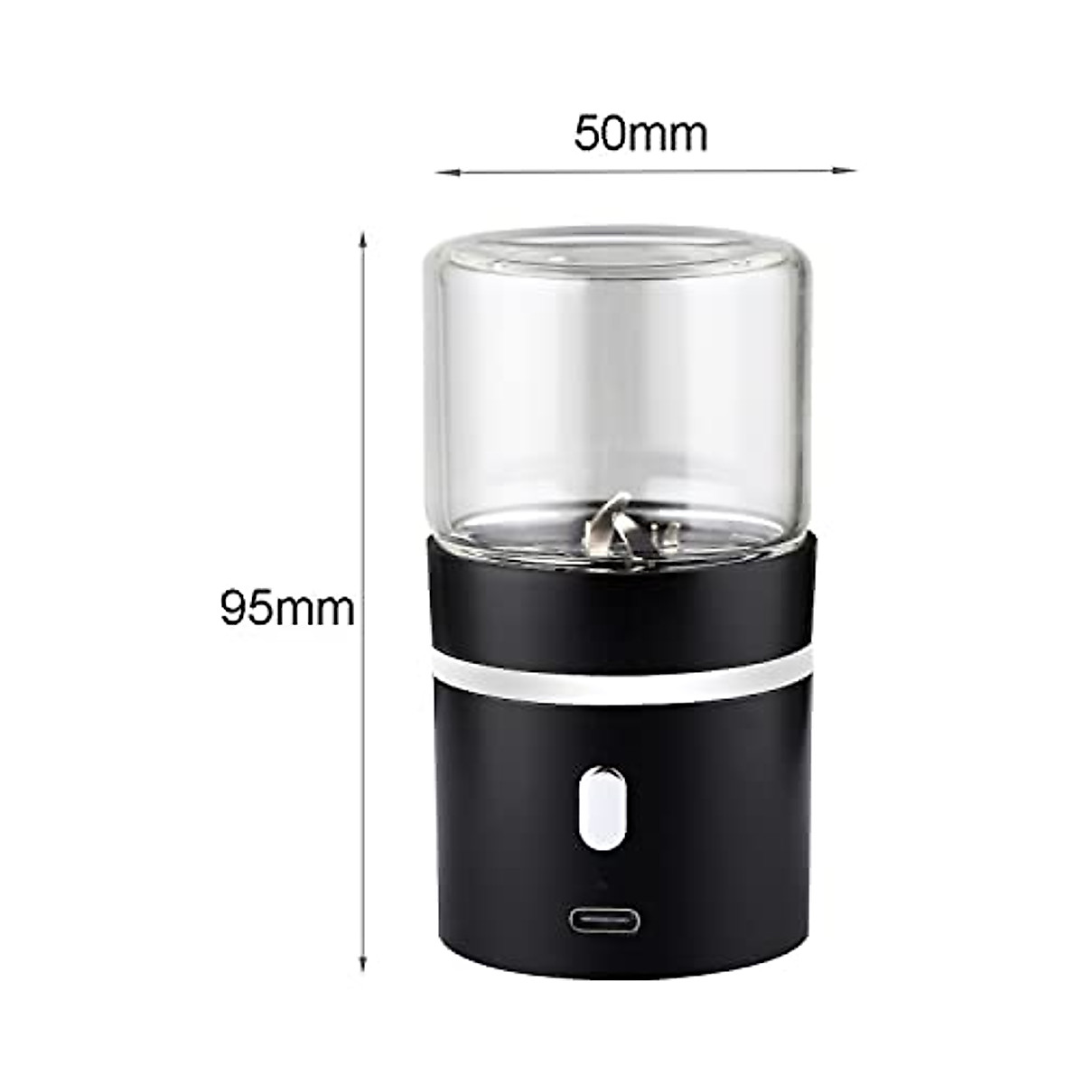 AiTURE Upgraded Mini Electric Grinder Spice Smart Herb 400 mAh with 50ml Jar,Easy to Carry(Grinder)