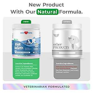 Eye Support for Dogs - 90 Soft Chews - Dog Supplements for Vision, Eye Vitamins for Dogs, with Cod Liver Oil Antioxidant, Dog Omega Supplement, Omega 3 EPA and DHA Fatty Acids.