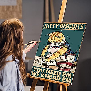 MOGTAA Inspirational Paint by Numbers, Cat Oil Painting Kits for Adults Kids, DIY Inspirational Paint by Numbers on Canvas Drawing Paintwork with Paintbrushes Acrylic Pigment for Home Decor (40x50cm)