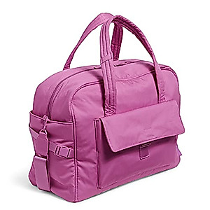 Vera Bradley Women's Cotton Utility Travel Bag, Rich Orchid - Recycled Cotton, One Size