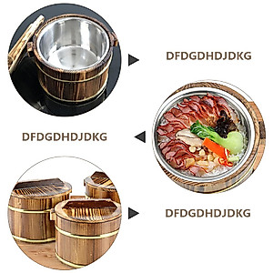 Cabilock Sushi Rice Cooling Bowl Stainless Steel Rice Bowl Rice Cooking Tub with Lid Select Stainless Rice Warmer for Home Restaurant Rice Sushi Bowl 20X20CM