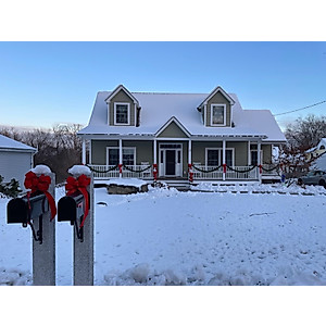 12-Pack Christmas Bows | Premium Handmade with 2.5" Red Velvet Gold Wired Edge Ribbon | Fluffy Not Flat | Indoor Outdoor Handmade Wreath Bows | The Handmade Bow