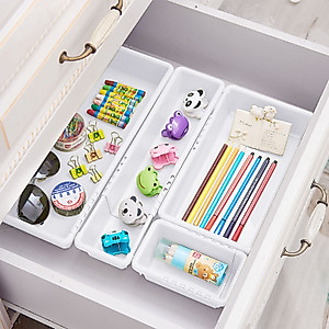 3 Pack Expandable Drawer Organizer for Utensils Holder, Adjustable Cutlery Tray, Drawer Dividers Organizer for Silverware, Flatware, Knives in Kitchen, Bedroom, Living Room (L)