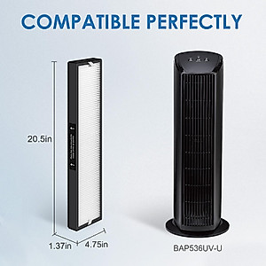 ELOWOKE 182550 Filter Replacement Compatible with Bionaire BAP536UV-U Air Purifier, H13 True HEPA Filters, 2-Pack