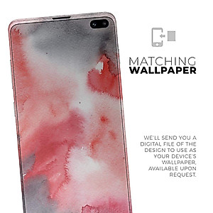 DesignSkinz Red Pink 3 Absorbed Watercolor Texture Protective Vinyl Decal Wrap Skin Cover Compatible with The Samsung Galaxy S20 (Screen Trim & Back Glass Skin)