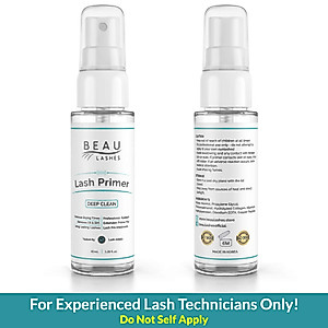 Lash Primer For Eyelash Extensions (40ml) - To Cleanse Lashes, Promote Healthy Lash Growth & Lengthen the Life Of Individual Faux Mink Lash Extensions - Removes Makeup Residue & Mascara Oil