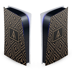 Head Case Designs Officially Licensed Assassin's Creed Grunge Black Flag Logos Vinyl Faceplate Sticker Gaming Skin Decal Cover Compatible With Sony PlayStation 5 PS5 Digital Edition Console