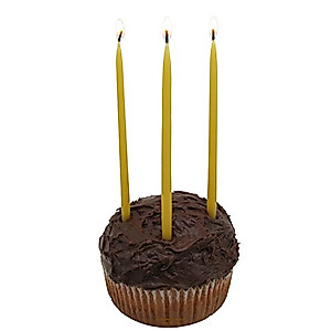 Beeswax Candle Works, 5-Inch Birthday Candles (Pack of 24) 100% USA Beeswax