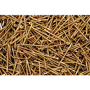 (2500) Phillips Bugle Head 8 x 2-1/2 Coarse Drywall Wood Screw Yellow Zinc Bulk