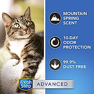 Fresh Step Advanced Extreme Clumping Cat Litter with Odor Control - Mountain Spring Scent, 18.5 lb (Package May Vary)