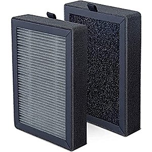LEVOIT LV-H128 Air Purifier Replacement, 3-in-1 Pre-Filter, H13 True HEPA, Activated Carbon, 3-Stage Filtration System, 2 Piece Set, LV-H128-RF, 1 Pack