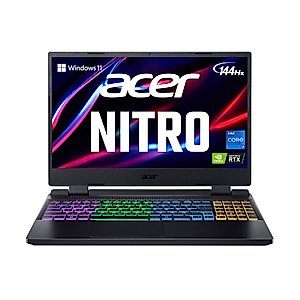 Acer Nitro 5 AN515-58-725A Gaming Laptop | Intel Core i7-12700H | NVIDIA GeForce RTX 3060 GPU | 15.6" FHD 144Hz 3ms IPS Display | 16GB DDR4 | 512GB Gen 4 SSD | Killer Wi-Fi 6 | RGB Keyboard