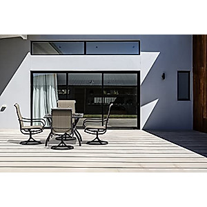 Bigroof Patio Swivel Chairs Metal Mesh Dining Chairs Set of 2 with Textilene Fabric, Outdoor Garden Backyard Lawn Furniture Rocker Chair, Grey