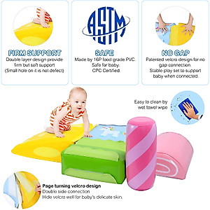 Playtime by Magifire Inflatable Climbing Blocks: Increase Motor Skills with This Dessert Themed 5-Piece Set, Toys, Safe for Kids with BPA-Free Plastic, Gifts for Toddlers 1-3