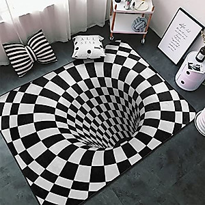 GAGNONLEE 3D Vortexes Illusion Large Rugs Floor Mat Modern Carpet for Home Decoration Area Rug Cozy Art Decoration Polyester Carpet 60 x 40 inch, 60inchL x 40inchW