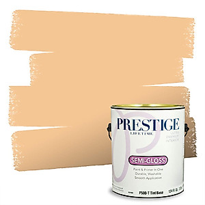 PRESTIGE Paints Interior Paint and Primer In One, 1-Gallon, Semi-Gloss, Comparable Match of Sherwin Williams* Pizazz Peach*