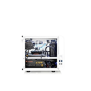 Thermaltake Core V1 Snow Edition SPCC Mini ITX Cube Computer Chassis CA-1B8-00S6WN-01, White