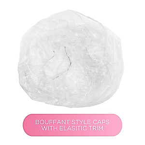 ADAMA Disposable Shower Conditioning Processing Caps, XX-Large Size for Processing, Conditioning, Showering Voluminous Hair, Protects Long Hair Styles, 10 Disposable Caps, Clear