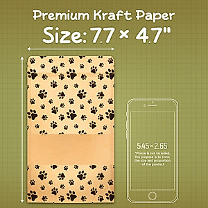 50-Pack Paw Print Dog Treat Bags by Poppy's – Perfect for Canine Delights, Secure Zip Lock Closure, Food-Safe Material, 4.7 x 7.7 Inches