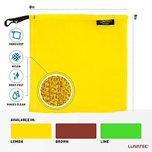 Lunatec Odor-Free Kitchen Dishcloths. A Scrubber and scouring pad for All Surfaces. (4-Pack)