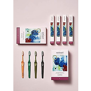 [Kent] Royal Pro Soft - Gentle Action Ultra Soft, Eco-Friendly BPA Free Toothbrush for Sensitive Teeth, Gums for Adults & Teens - 4PCS
