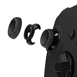 SCUF Thumbstick Grips - 4 Pack with 2 Bases - Tactic - Joystick Thumb Grips For Xbox One and Xbox Series X & S, PS4, PS5, Nintendo Switch Pro Controller - Black
