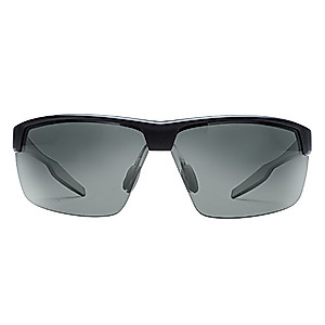 Native Eyewear Hardtop Ultra XP Polarized Rectangular Sunglasses, Matte Black/Grey, 71 mm