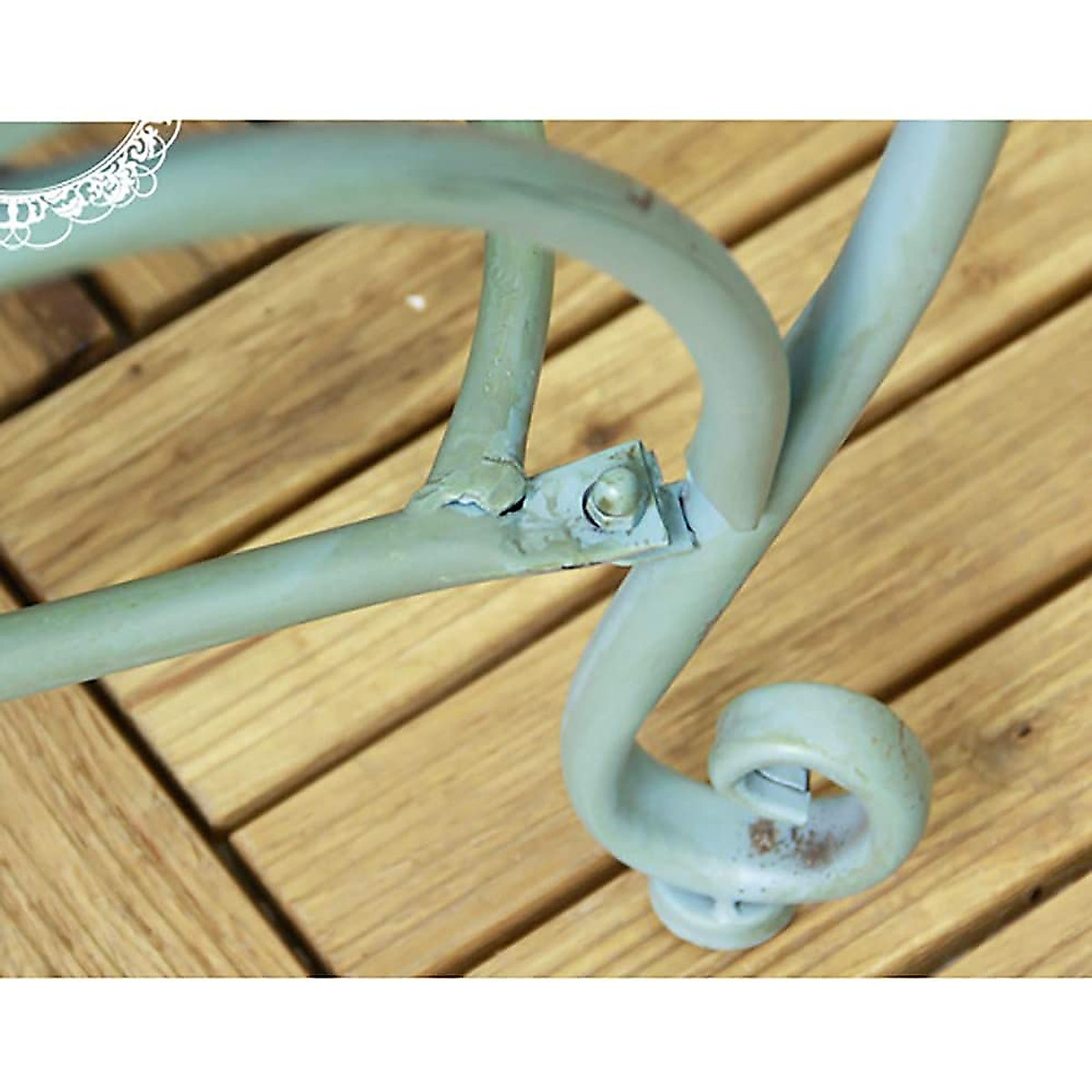 Garden Benches , Patio Bench Park Bench Outdoor Conversation Couch, Retro Wrought Iron Courtyard Stool, Outdoor Terrace Garden Metal Bench, Birdcage- Shaped Porch Decoration Chair (Size : Single Chair